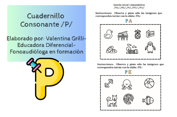 Cuadernillo Consonante «P» – Crescere Gioco